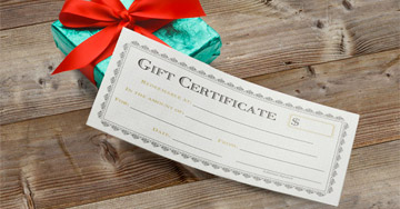 Premium Gift Certificates Designs From 4OVER4.COM