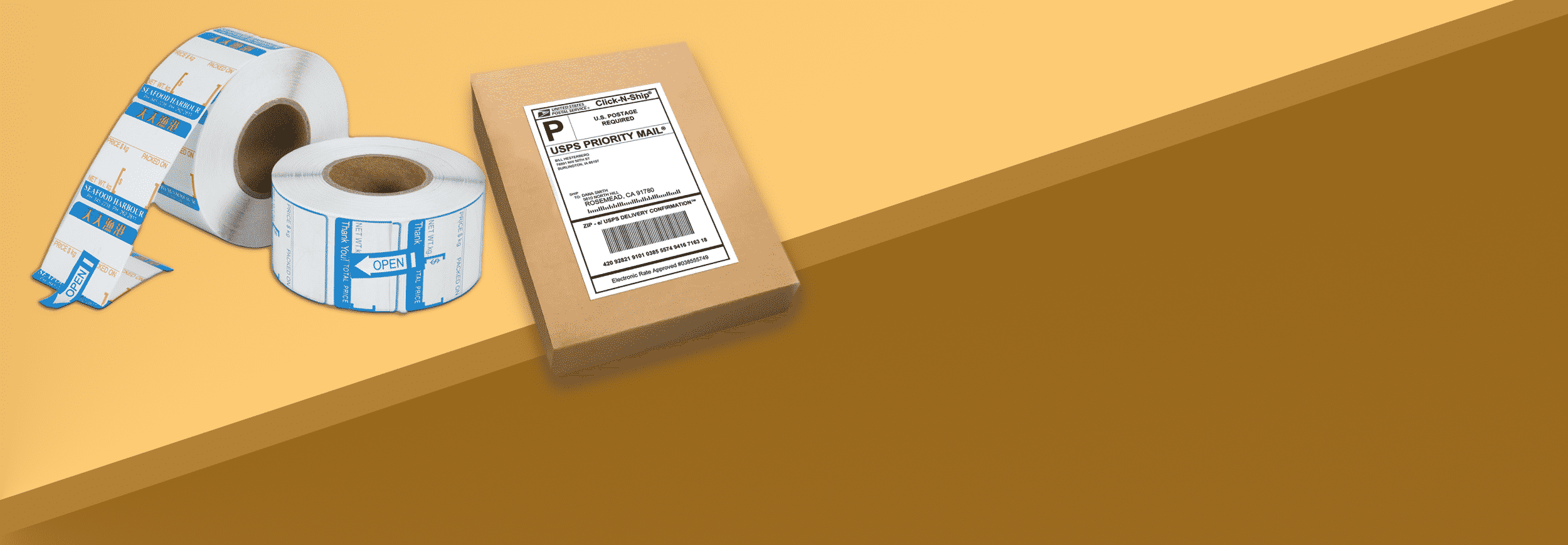 Roll Shipping and Mailing Labels Printing