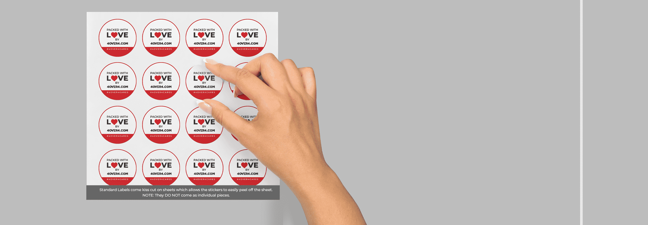 Order Standard labels from 4OVER4