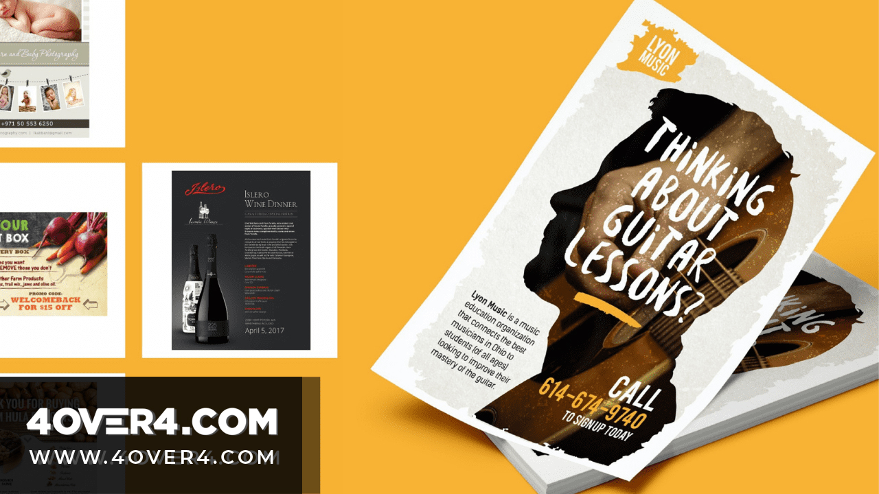 Flyer Printing Services | Custom Flyers At 4OVER4.COM