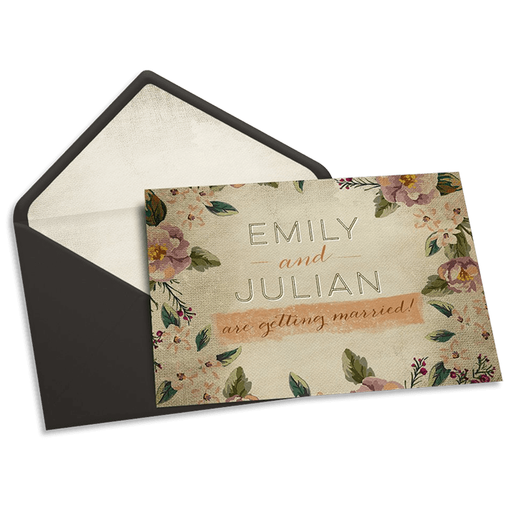 Personalized Flat Card Wedding Invitations