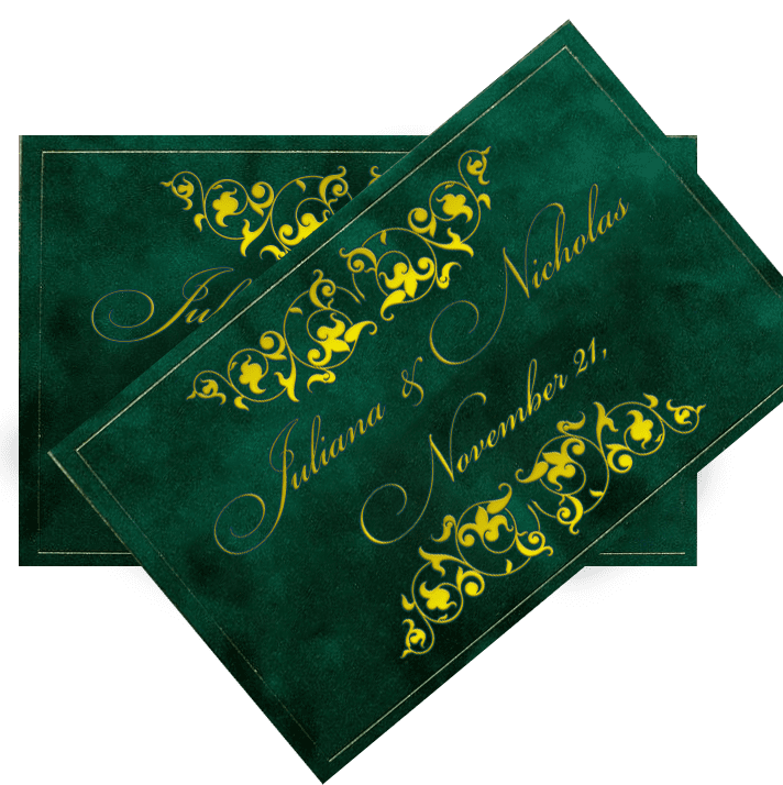 High Quality Velvet Wedding Invitations