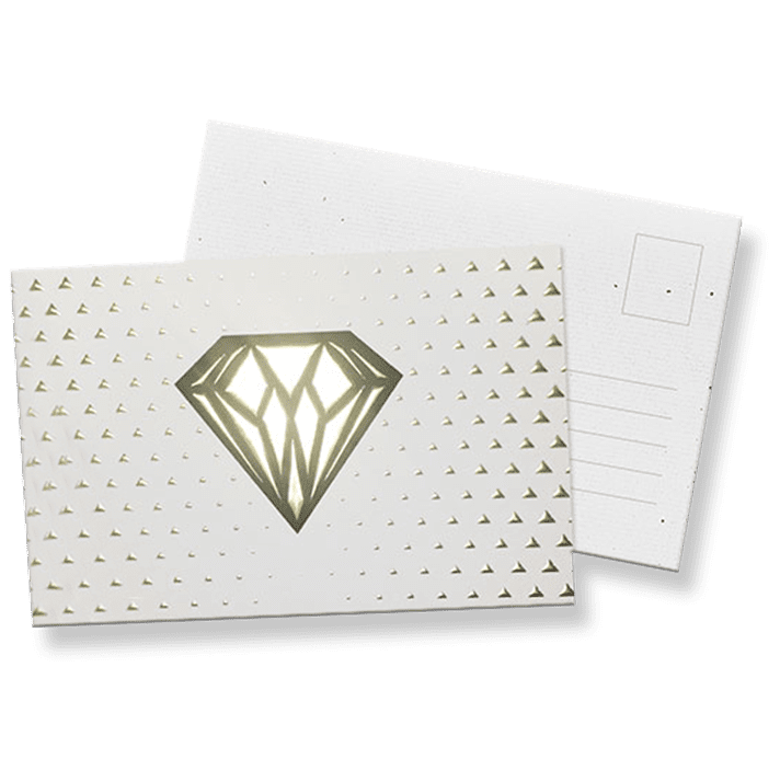 Custom Foil Postcards Printing - Gold, Silver, and More