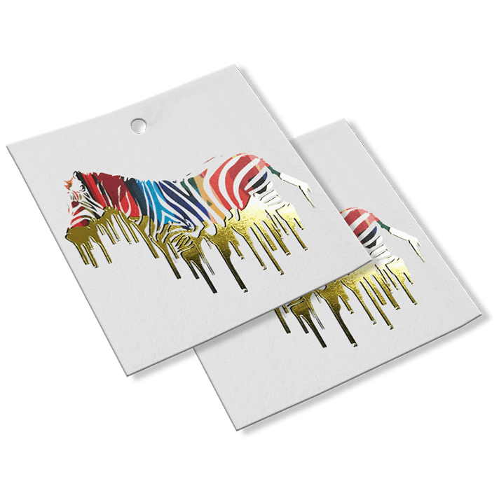 Metallic Foil Hang Tags Printing - Custom Design