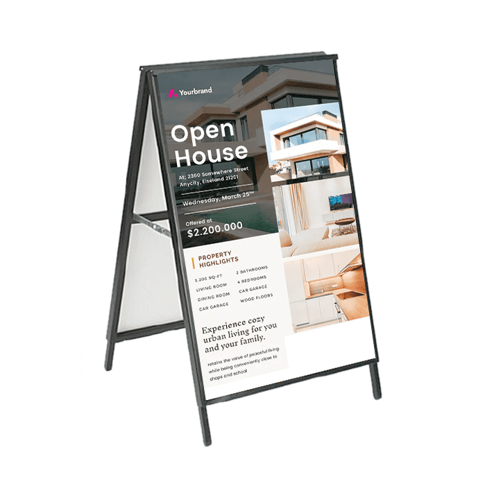 Personalized Real Estate A Frame Signs