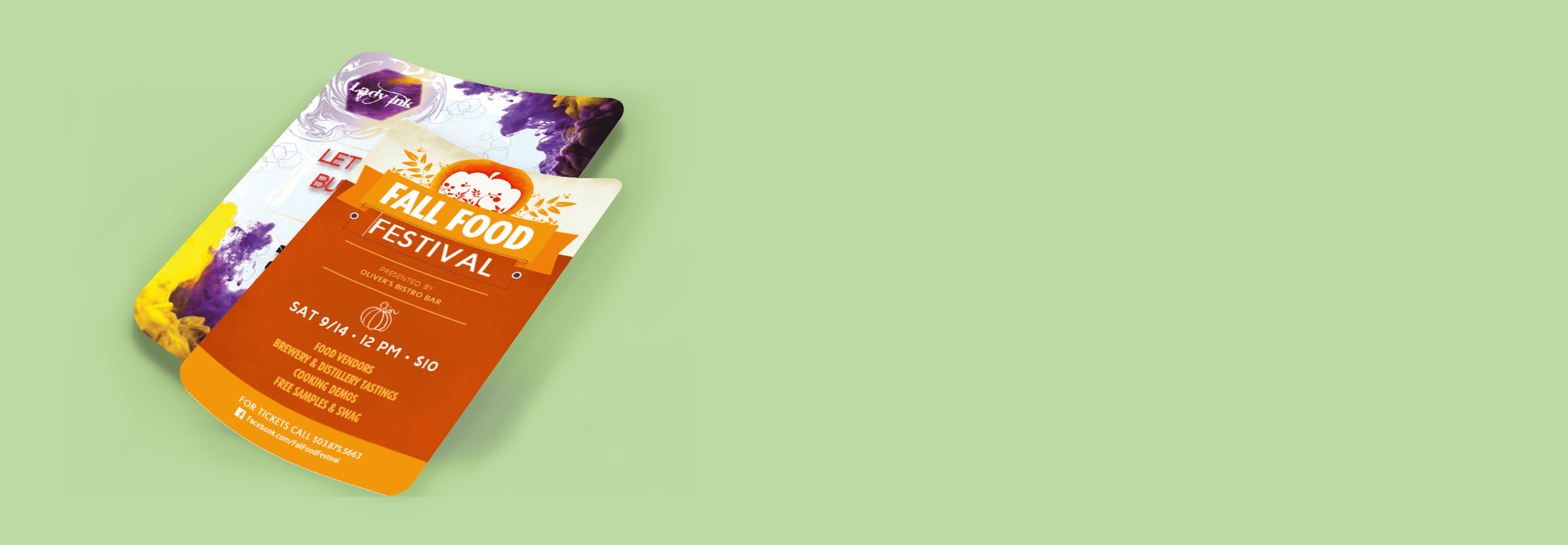 Custom Rounded Corner Flyer Printing | 4OVER4.COM