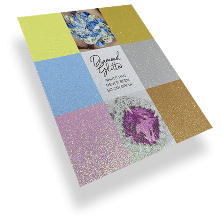 Diamond Glitter Postcards Printing