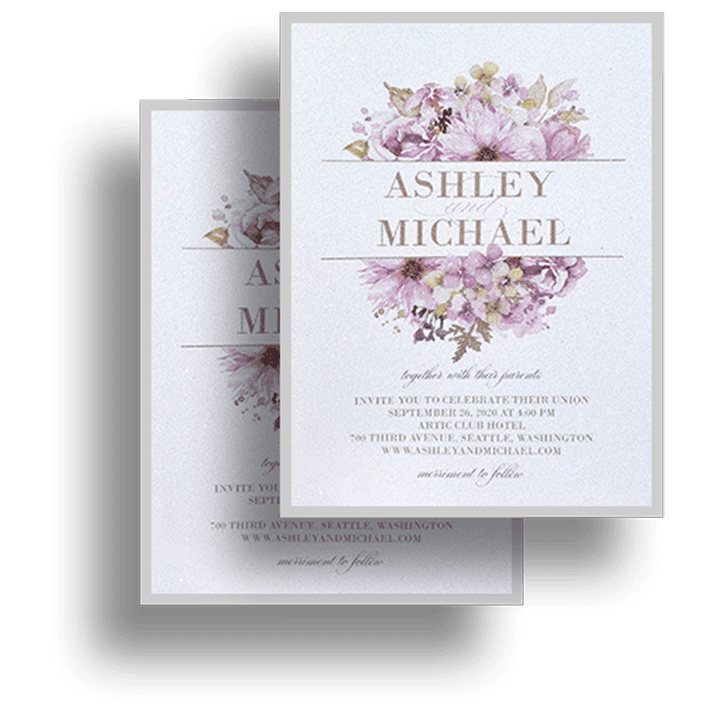 Ultra-Thick Metallic Pearl Invitation Printing