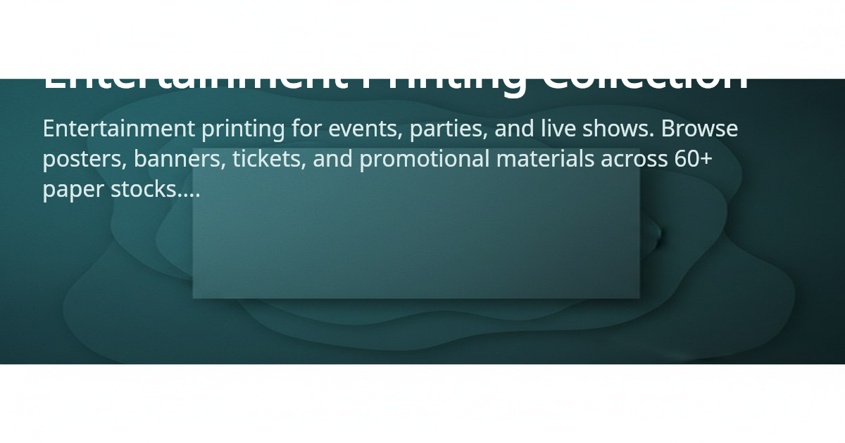 Entertainment Printing for Concerts & DJs | 4OVER4.COM