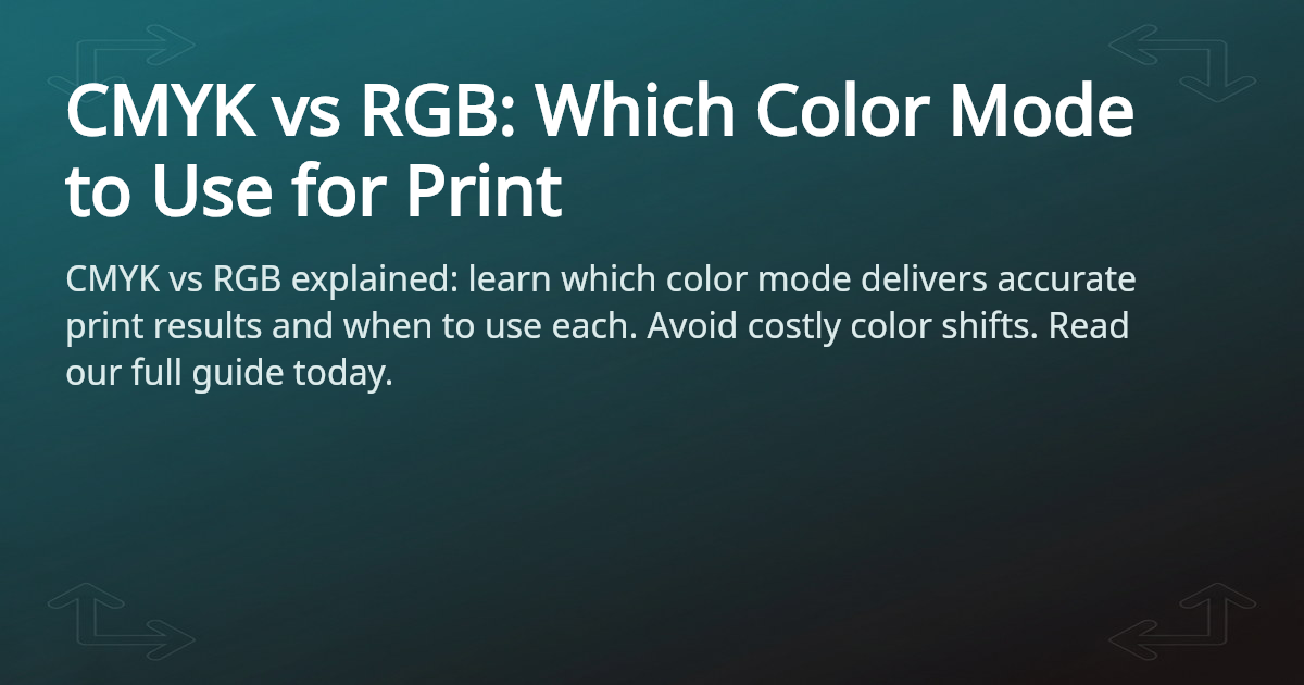 CMYK vs RGB for Printing - Full Color Guide | 4OVER4.COM