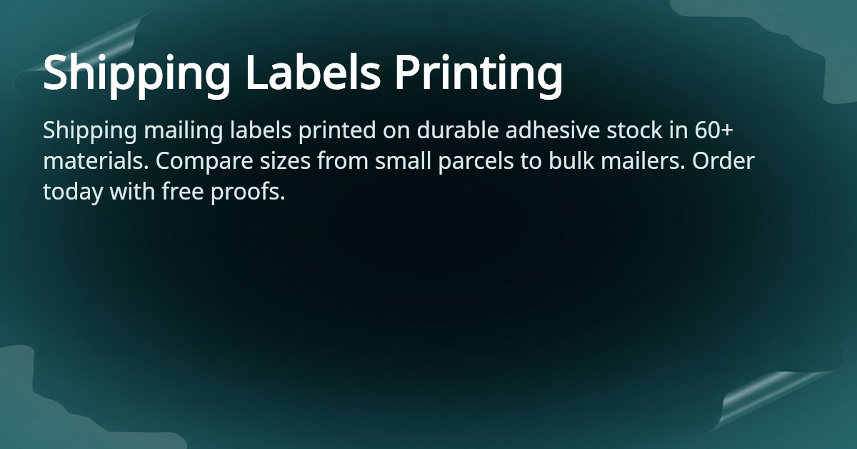Shipping Mailing Labels Bulk Printing | 4OVER4.COM