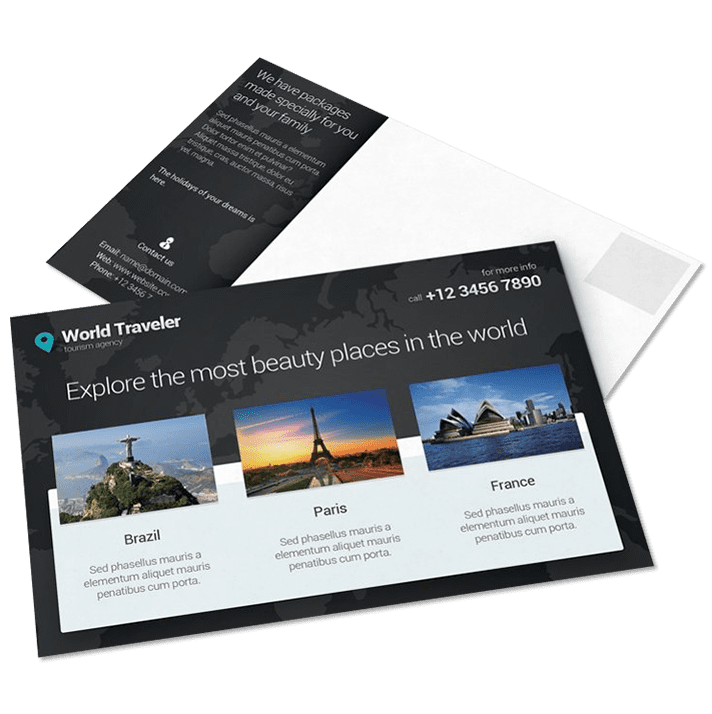 Black Postcards Printing, Black and White Postcards